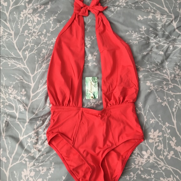 JustFab | Swim | Cross Front Halter Monokini | Poshmark